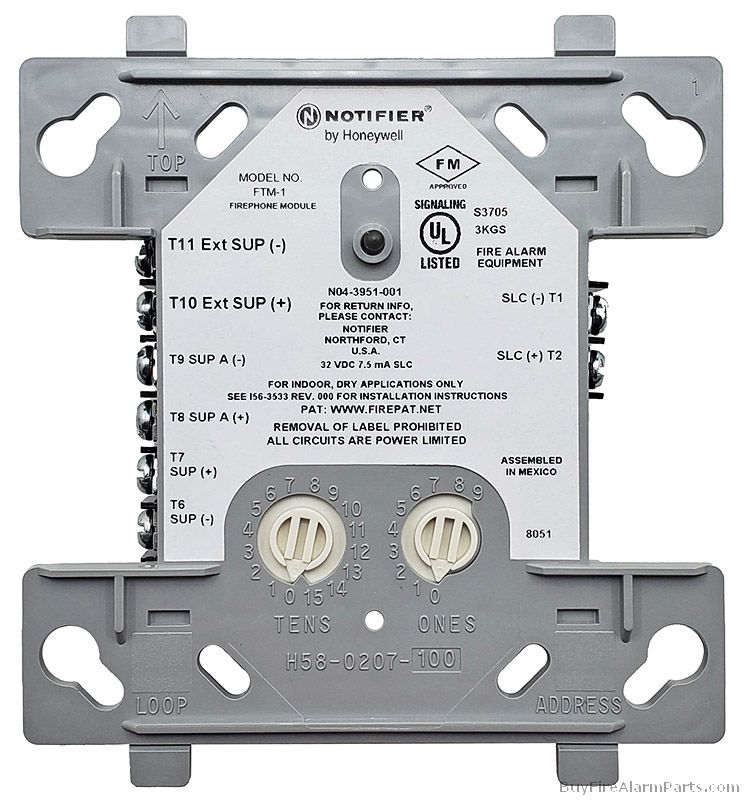 Notifier FTM-1 Addressable Firephone Control Module