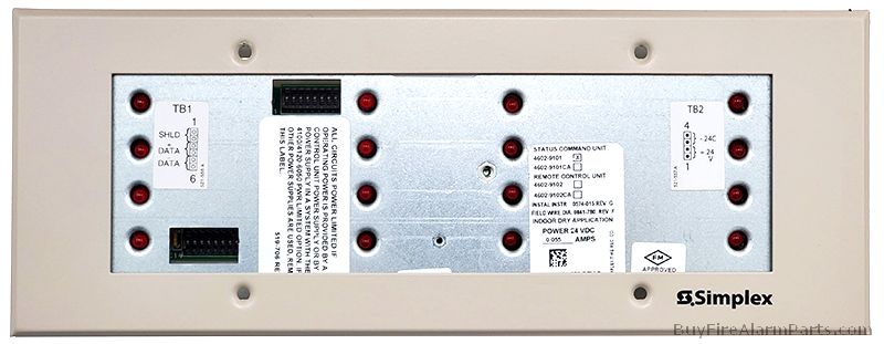 Simplex 4602-9101 Status Command Unit