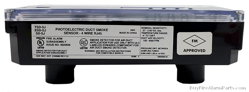 Edwards EST SD-SJ SuperDuct Duct Smoke Detector