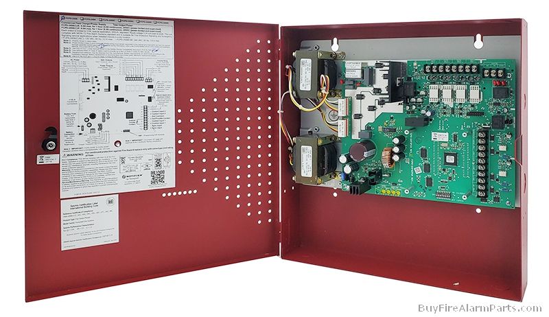 Notifier FCPS-24S6R Field Charging Power Supply in Red Cabinet