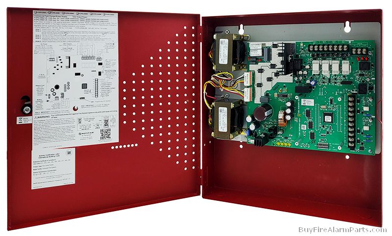 Fire-Lite FCPS-24FS8 Field Charging Power Supply in Red Cabinet