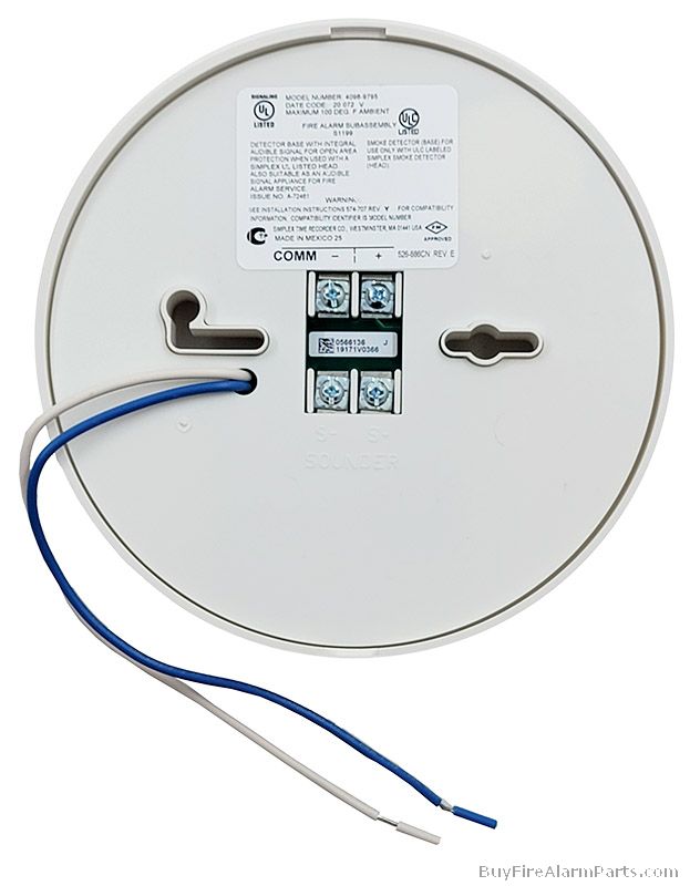 Simplex 4098-9795 TrueAlarm Multi-Sensor Addressable Sounder Base