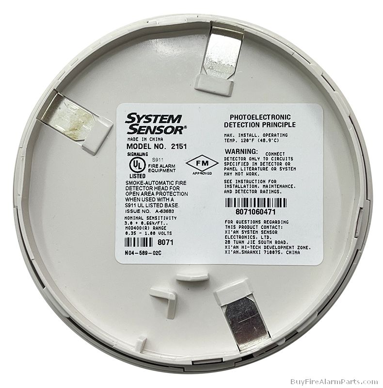 System Sensor 2151 (old style) Low-Profile Plug-in Photoelectric Smoke ...