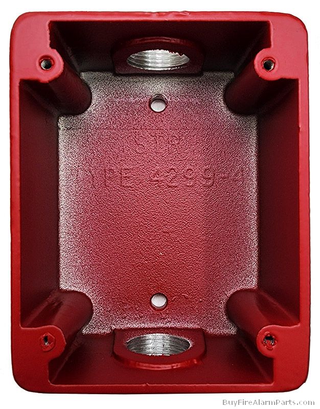 Simplex 2975-9022 Red Surface Mount Box