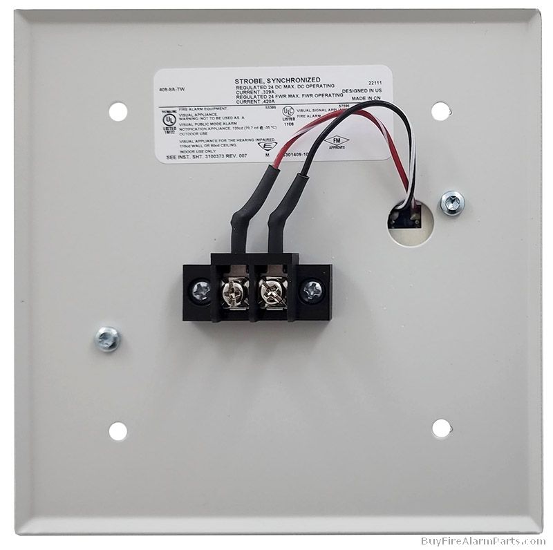 Edwards EST 405-8A-TW Weatherproof Strobe (White)