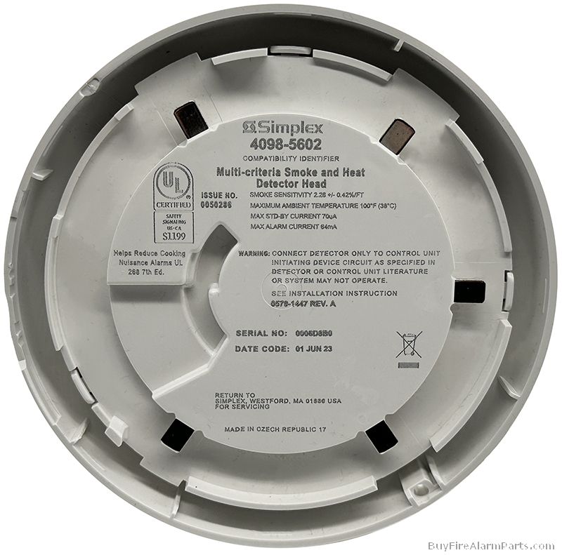 Simplex 4098-5602 Photoelectric Smoke / Heat Detector