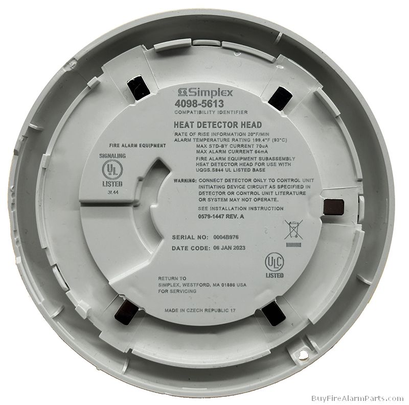 Simplex 4098-5613 Fixed Temp (200F) / RoR Heat Detector