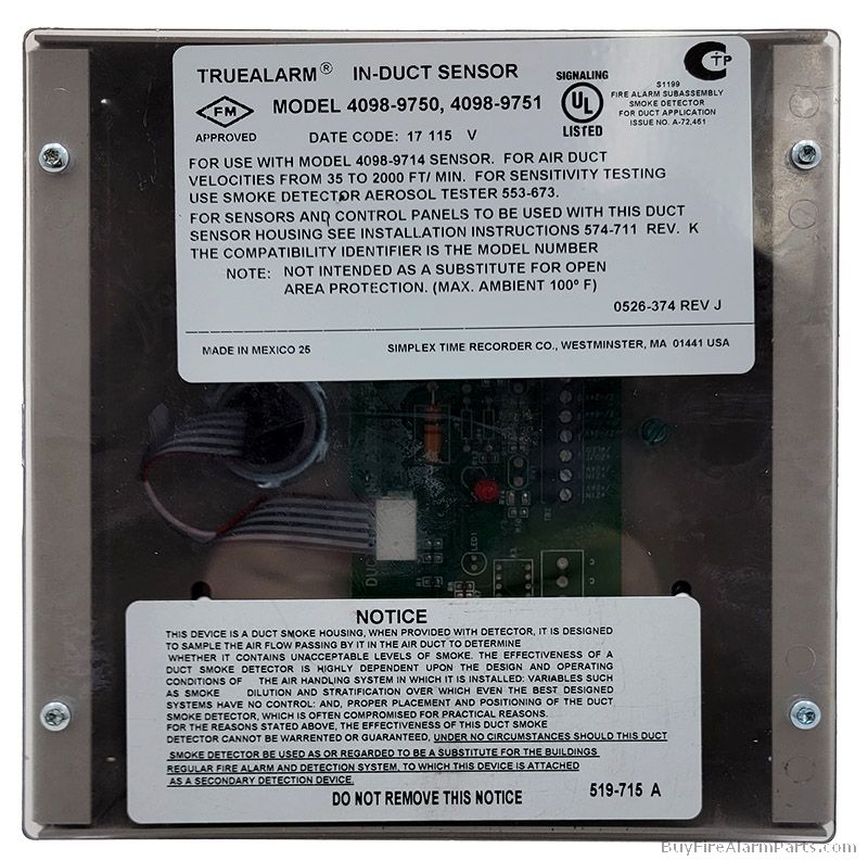 Simplex 4098-9750 Duct Sensor Housing