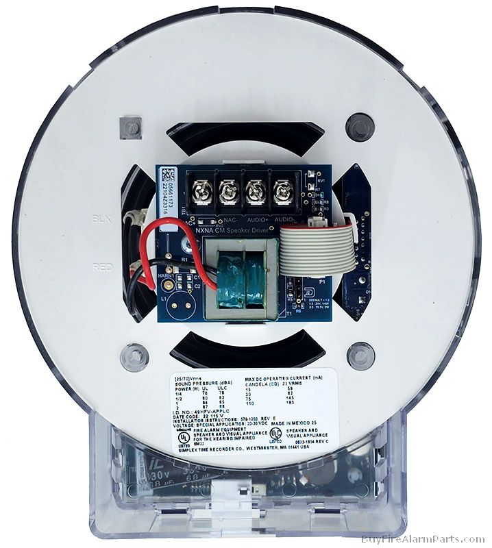 Simplex 49HFV-APPLC TrueAlert Ceiling Mount Addressable Speaker Strobe