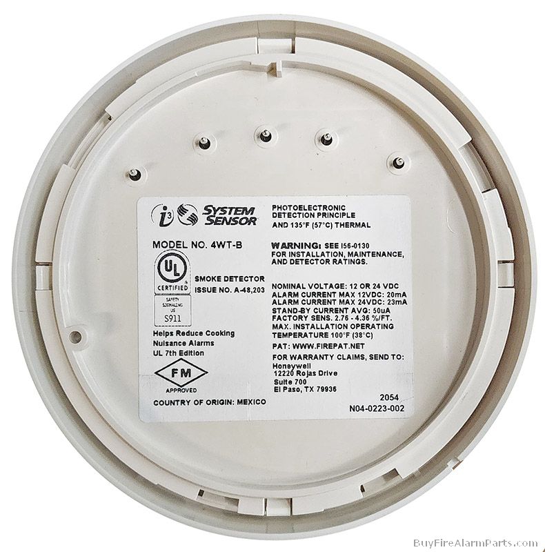System Sensor 4WT-B Smoke Detector