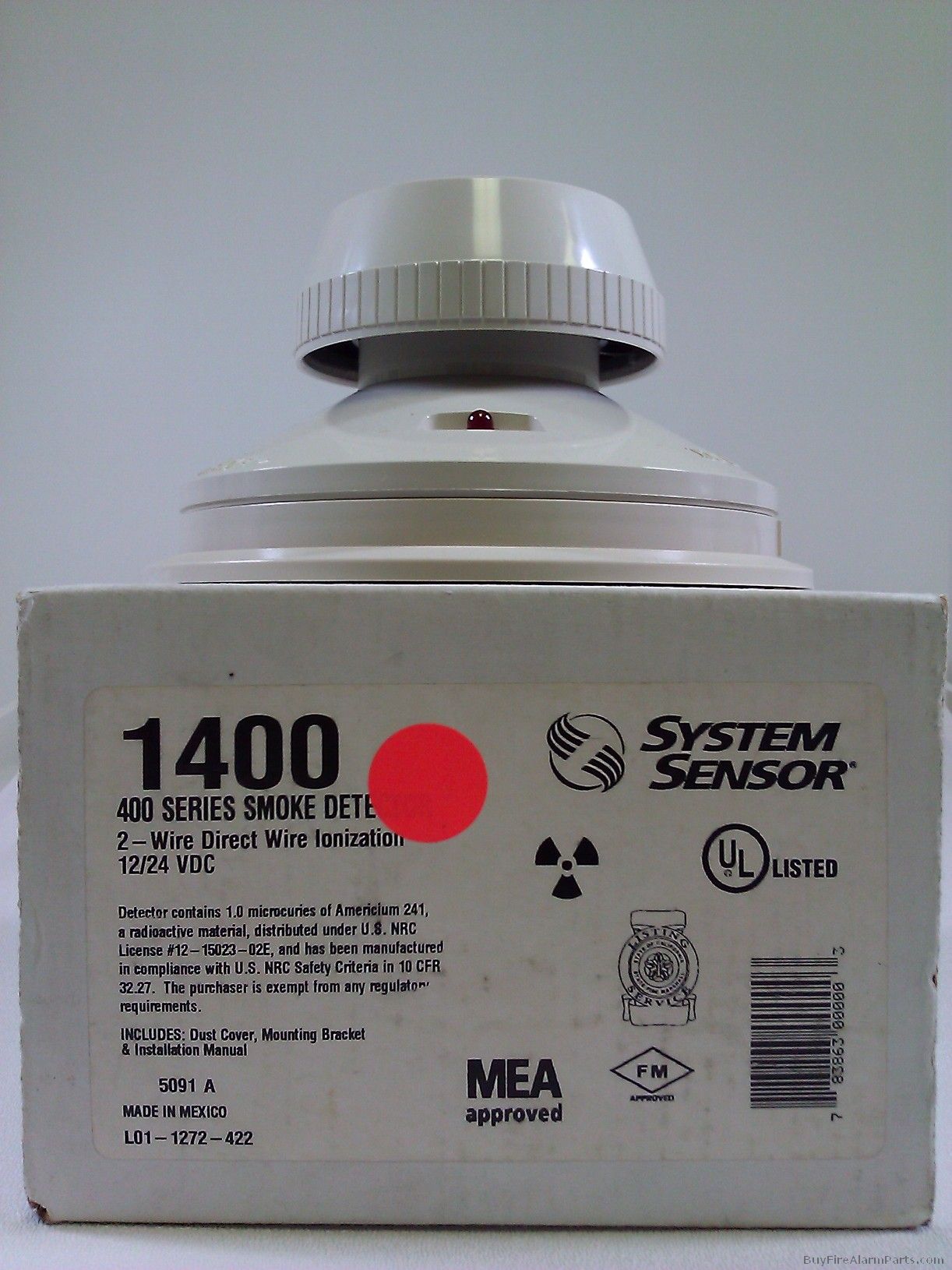 System Sensor 1400 2-Wire Direct Wire Ionization Smoke Detector