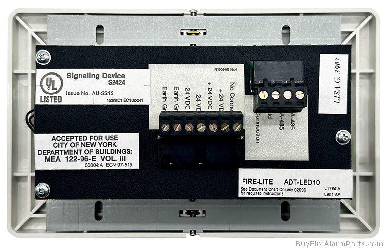 Fire-Lite ADT-LED10 Annunciator (with Frame)
