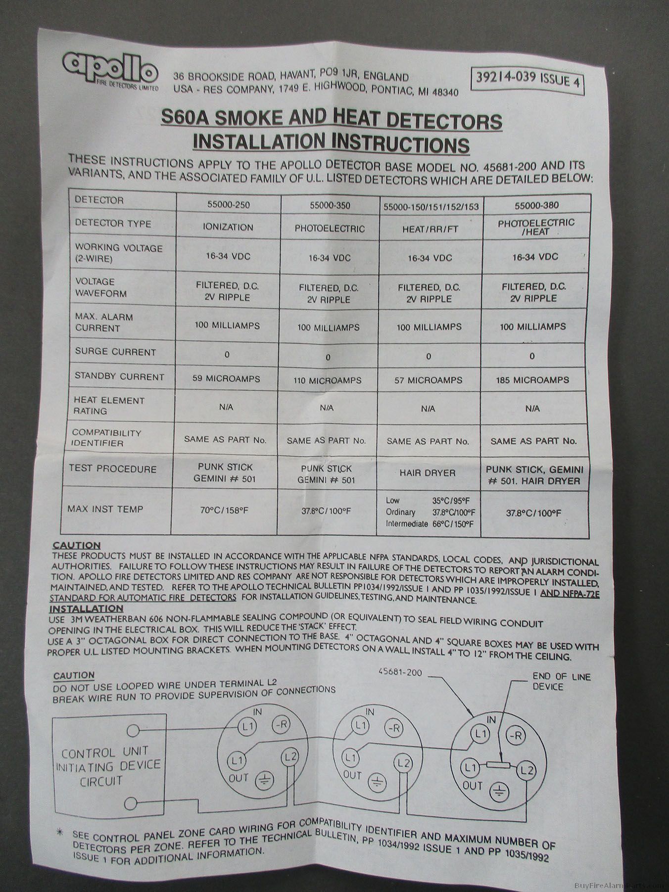 Apollo 45681-277 Integrated Base Sounder with Isolator