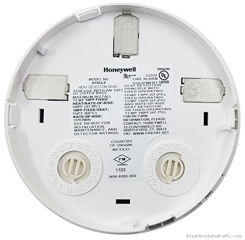 Gamewell FCI ATD-L3 Intelligent Heat Detector (White)