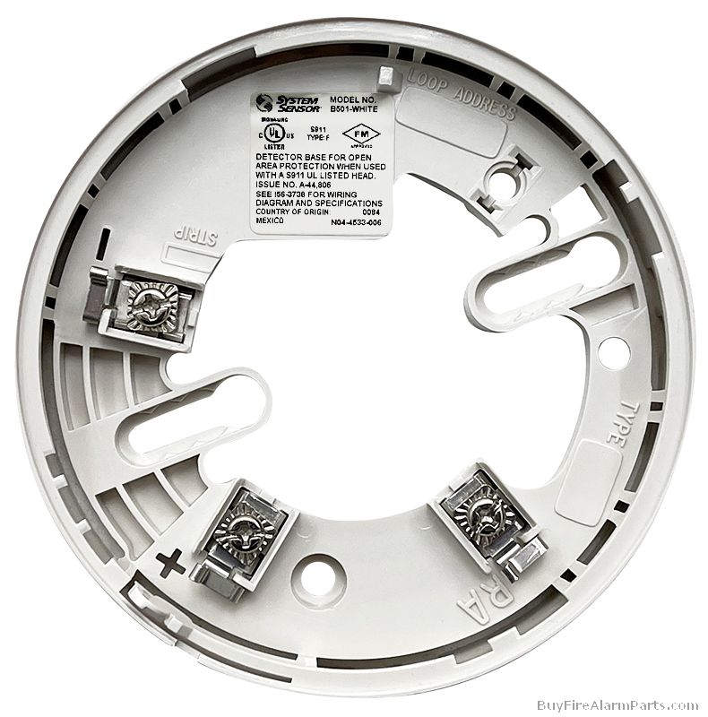 System Sensor B501-WH 4-inch Plug-in Detector Base (White)
