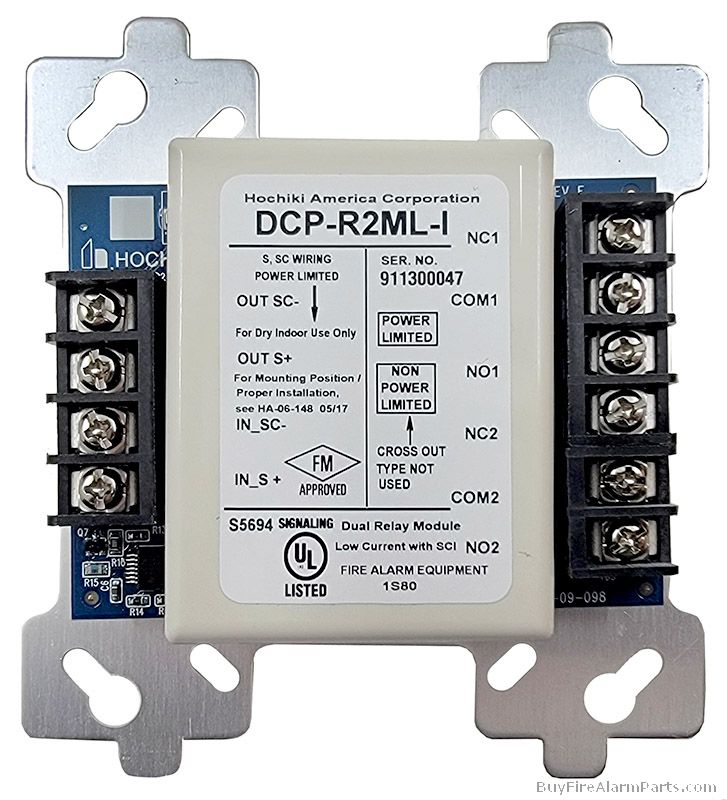 Hochiki DCP-R2ML-I Dual Relay Module (2 Amps w/ Isolator)