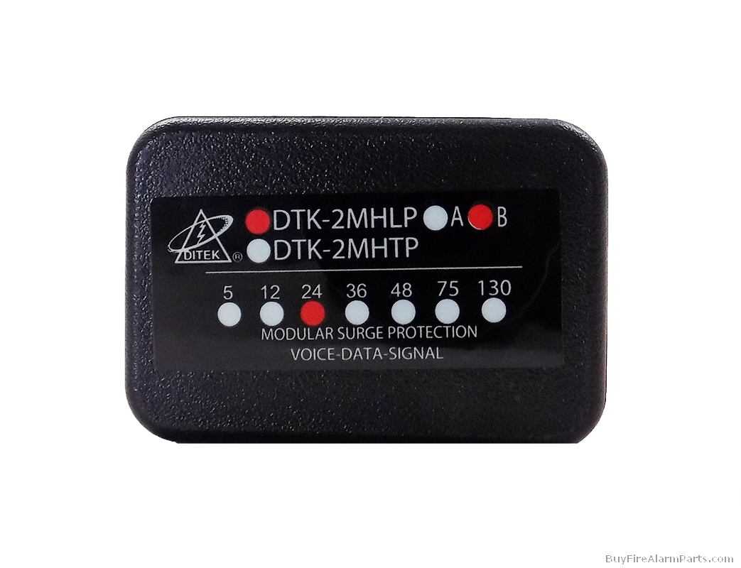 Ditek DTK-2MHLP24B 24V Modular Alarm Panel Surge Protector