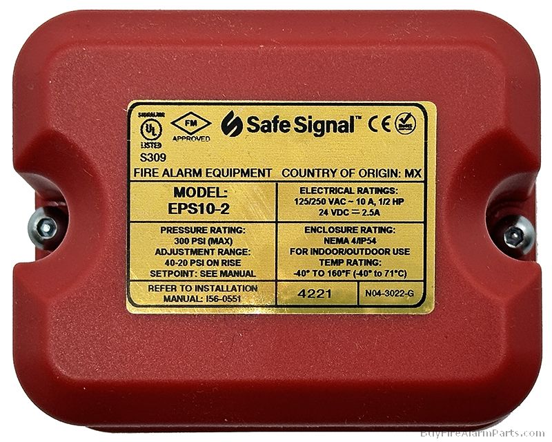 System Sensor EPS10-2 Alarm Pressure Switch
