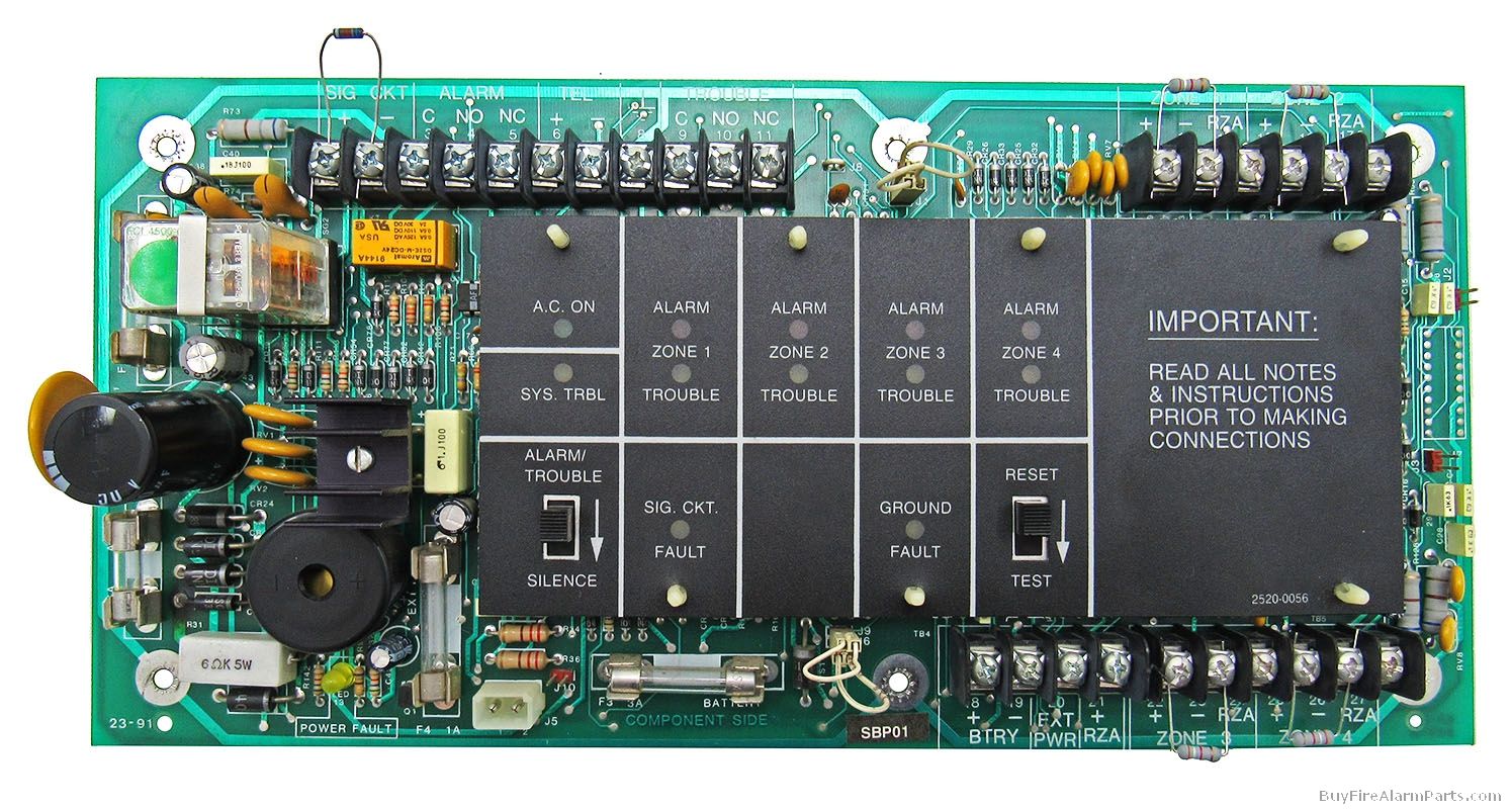 Gamewell FCI SBP-4 (4-zone FACP) Replacement Board