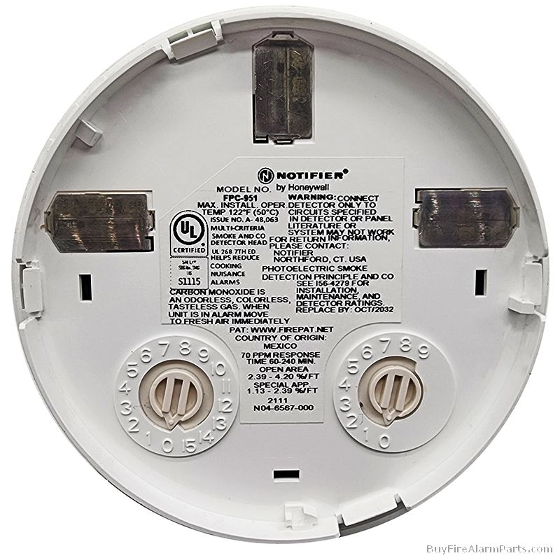 Notifier FPC-951 Photoelectric Smoke / CO Detector (White)