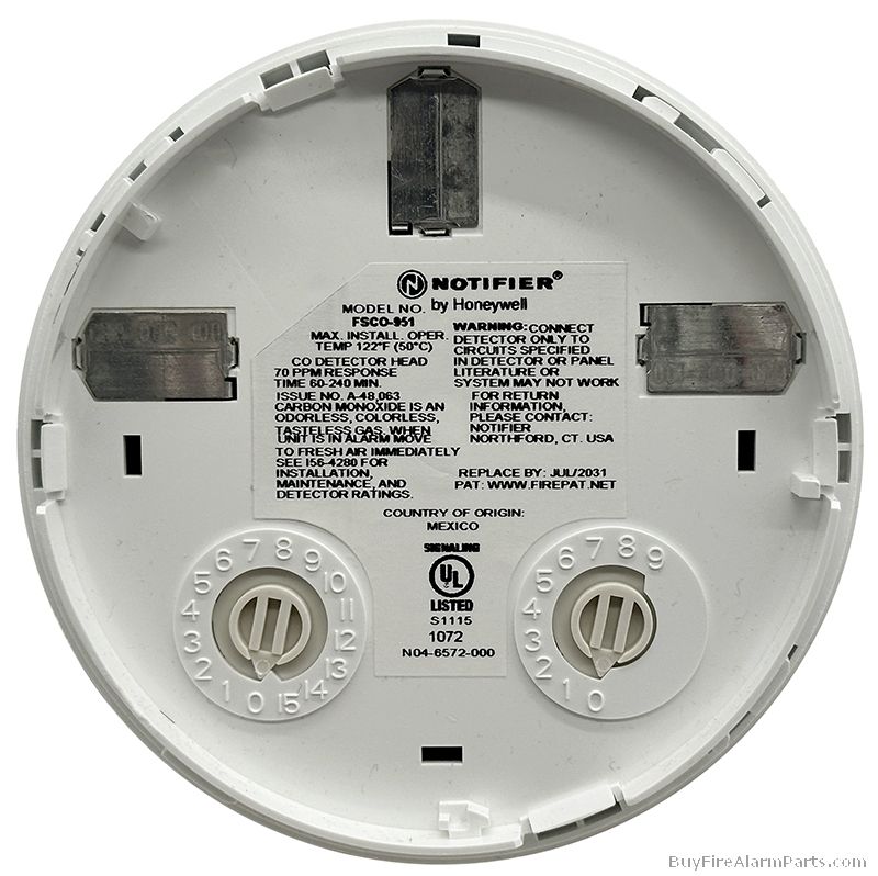 Notifier FSCO-951 Addressable Carbon Monoxide Detector (White)