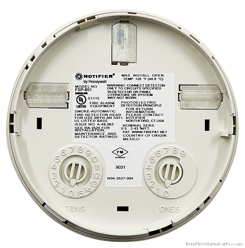 Notifier FSP-851 Intelligent Plug-in Photoelectric Smoke Detector