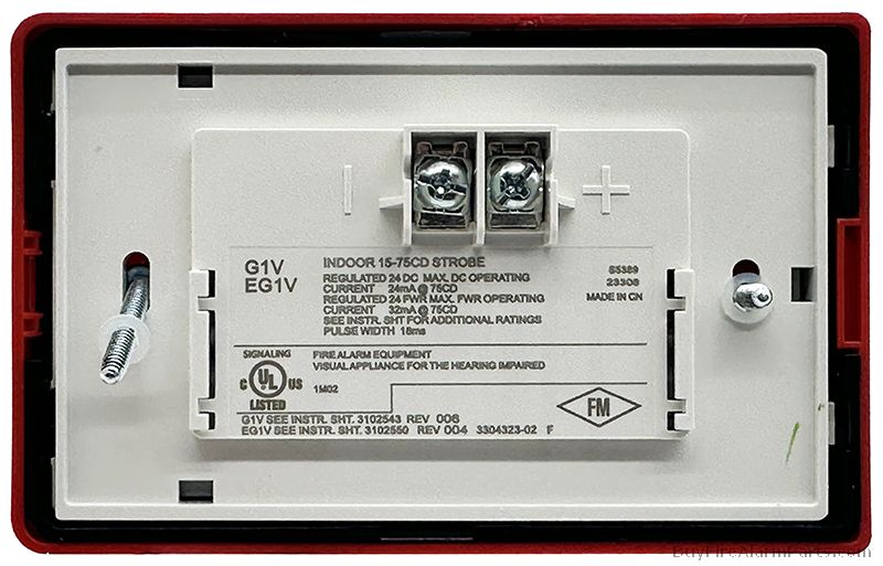 Edwards EST G1VRF Compact Wall Mount Strobe