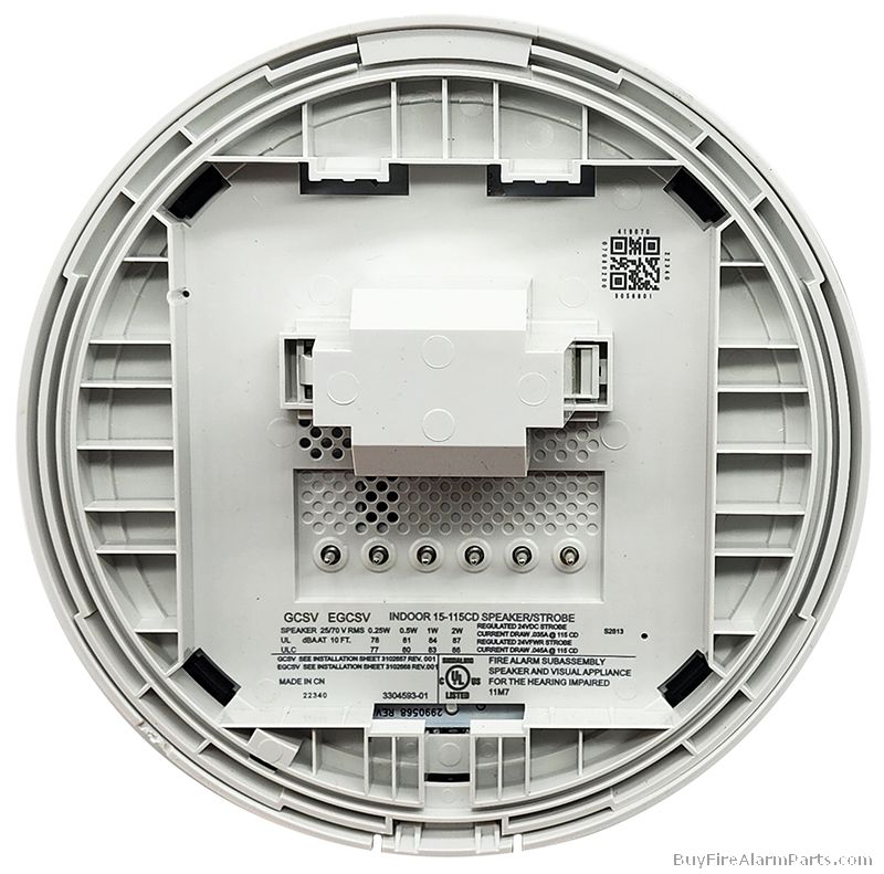 Edwards EST GCSVWN Unmarked Ceiling Strobe (White)