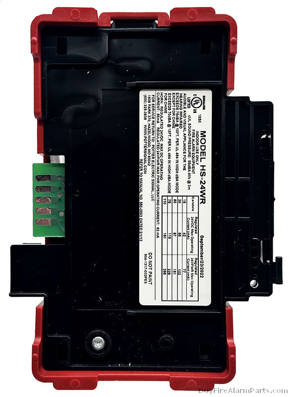 Potter HS-24WR Selectable Candela Low Profile Evacuation Strobe