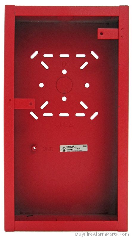 Wheelock SBL2-R Red Surface Backbox