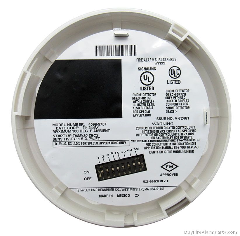 Simplex 4098-9757 QuickConnect2 TrueAlarm Analog Photoelectric Sensor