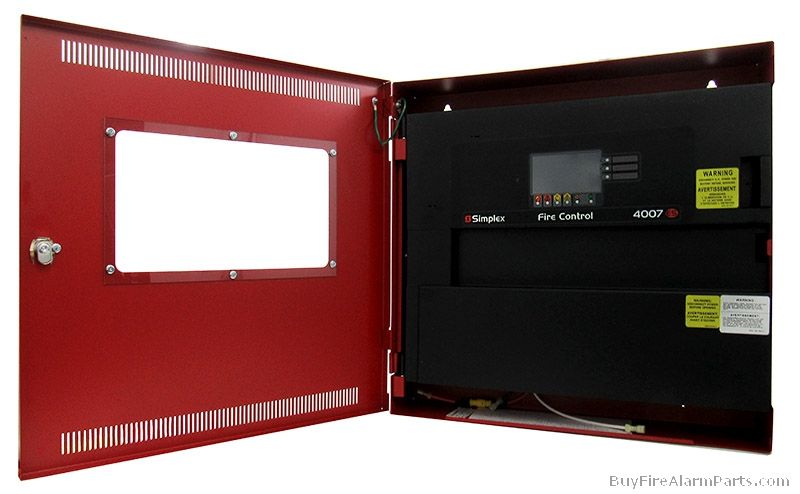 Simplex 4007-9201 4007ES Fire Alarm Control Panel (Intelligent FACP) Red