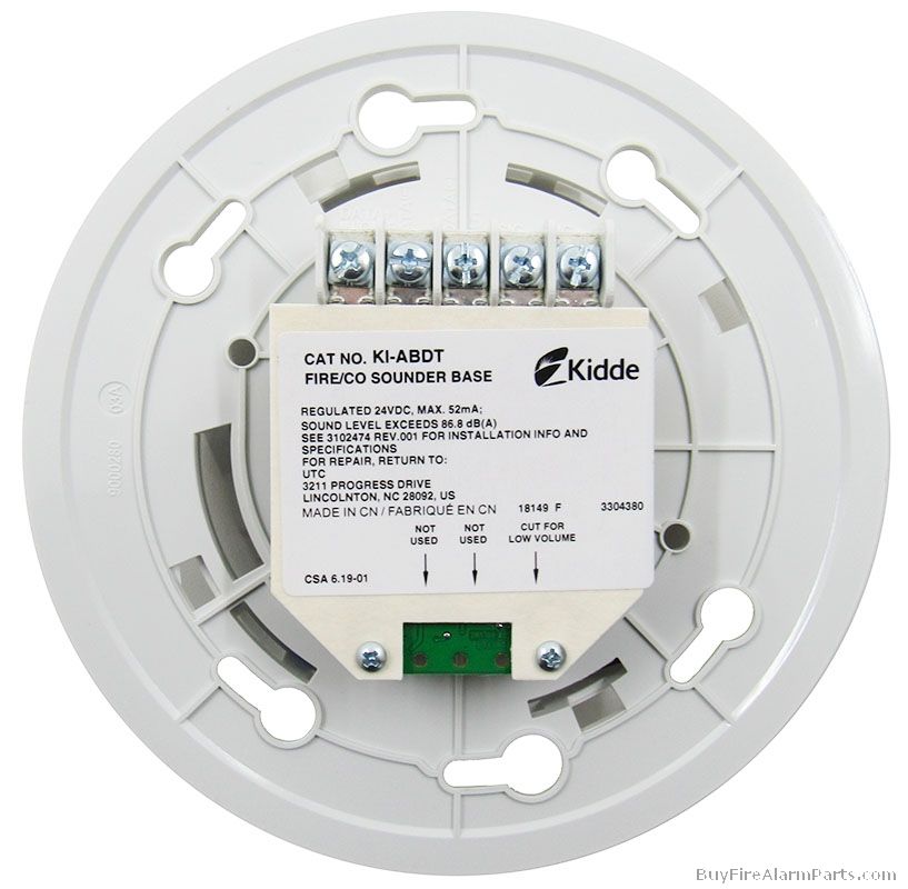 Kidde KI-ABDT Audible Sounder Base for CO / Fire Detectors