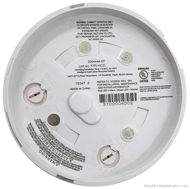 Kidde KIR-HCD Intelligent Multisensor Heat and CO Detector