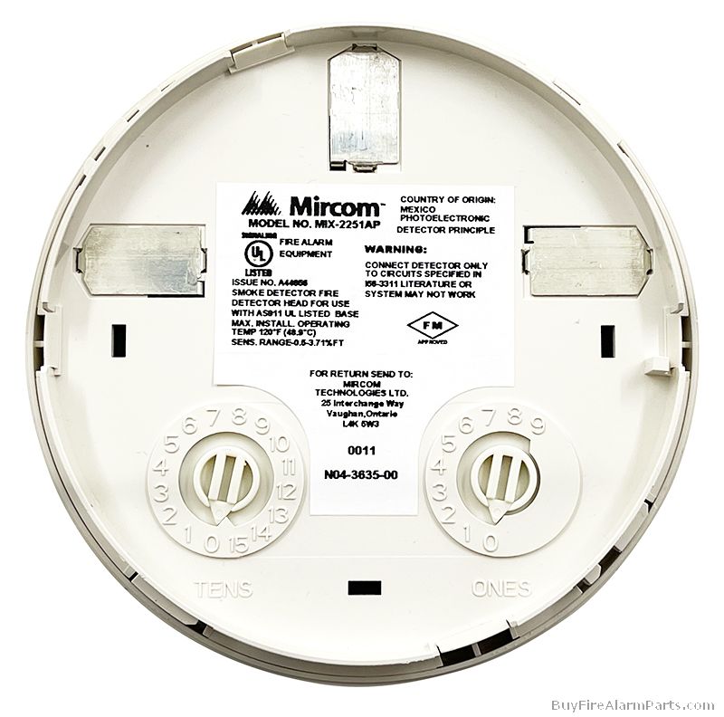 Mircom MIX-2251AP Intelligent Photoelectronic Smoke Sensor