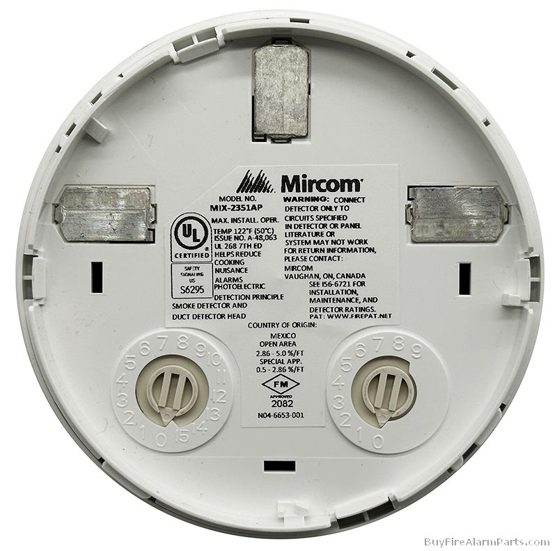 Mircom MIX-2351AP Intelligent Photoelectric Smoke Detector (White)