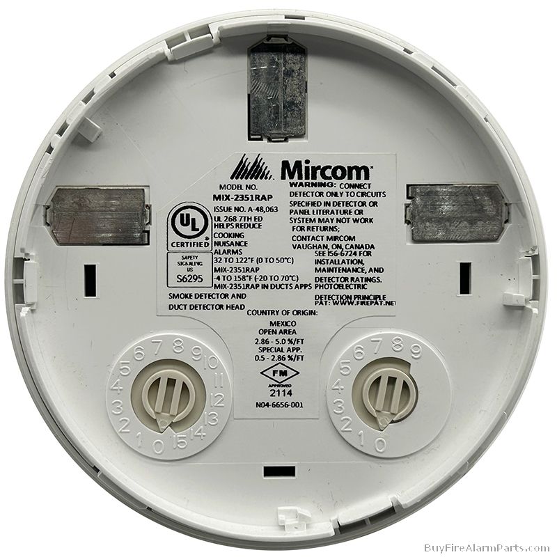 Mircom MIX-2351RAP Advanced Protocol Intelligent Photoelectric Smoke ...