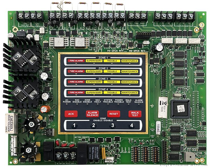 Fire-Lite MS-4 / Notifier SFP-2404 (4 Zone Control Panel) Replacement Board