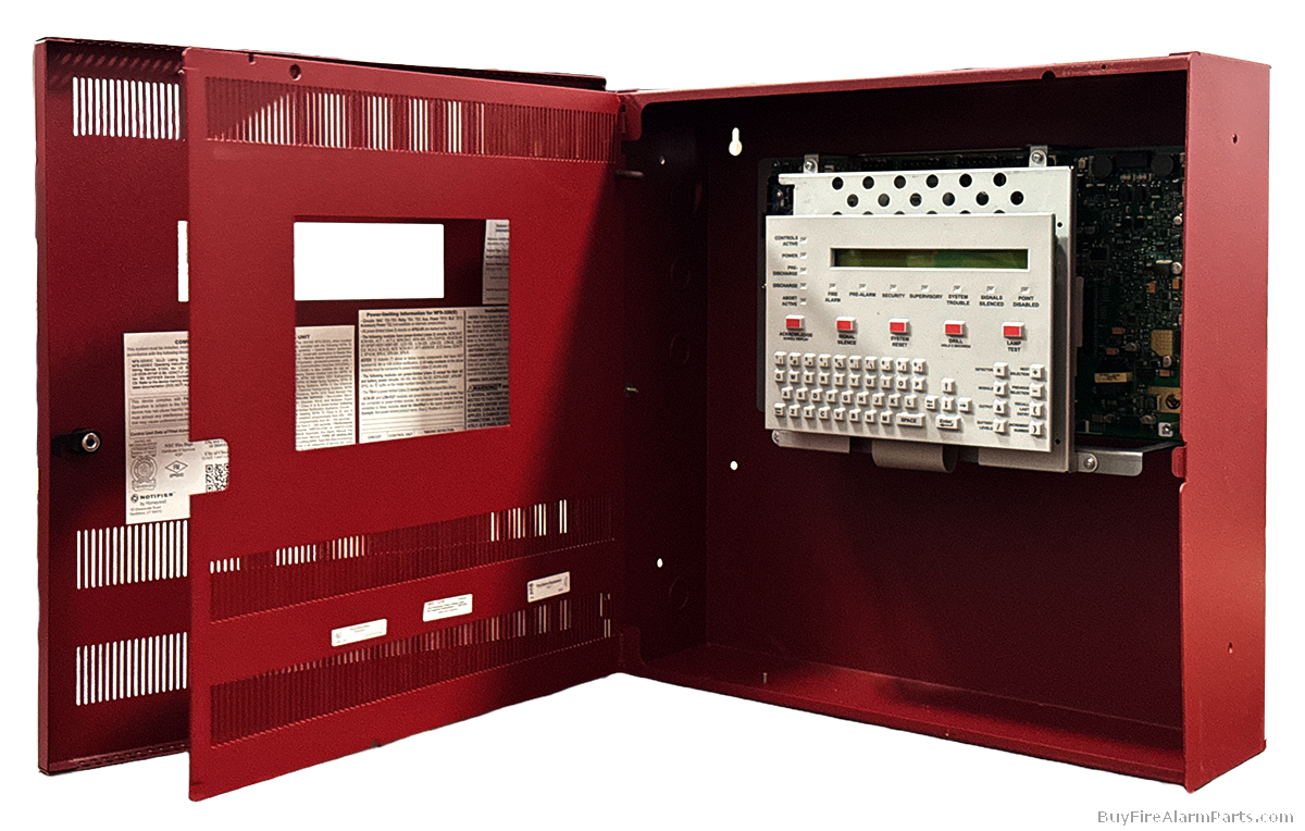 Notifier NFS-320R (Intelligent FACP) in Red Cabinet