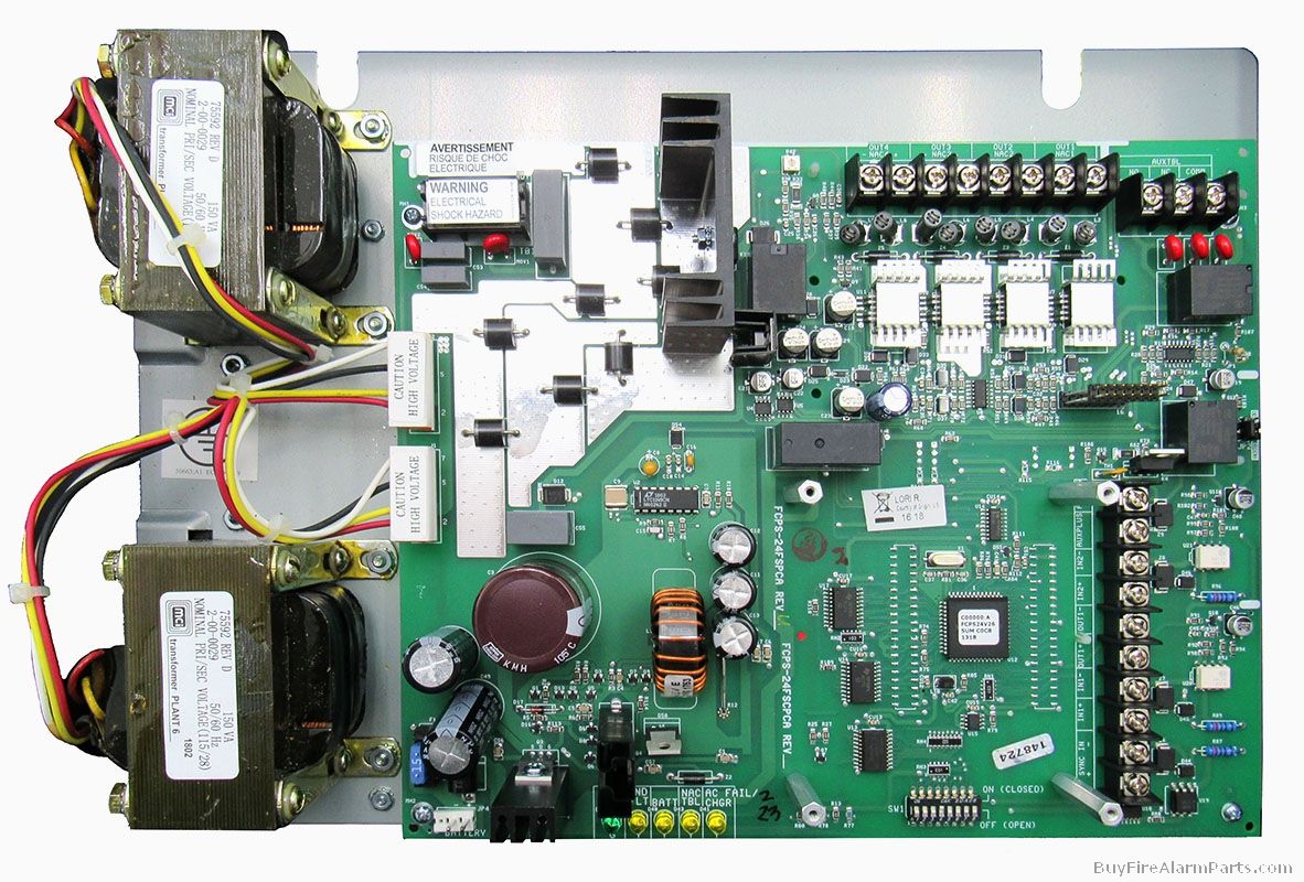 Notifier FCPS-24S6 Field Charging Power Supply in Black Cabinet