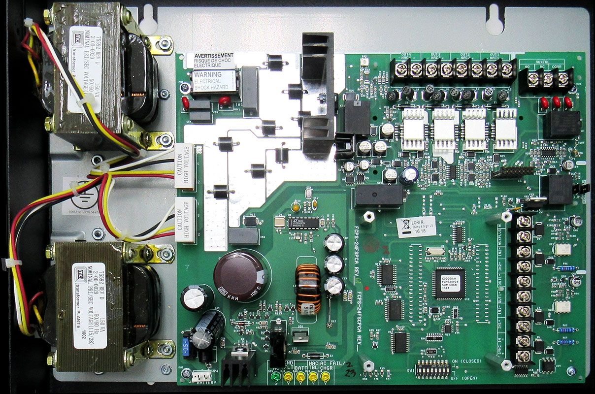 Notifier FCPS-24S8 Field Charging Power Supply in Black Cabinet