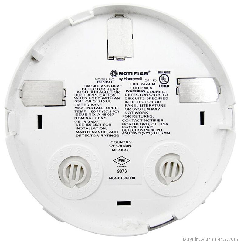 Notifier FSP-951T Photoelectric Smoke Detector with Thermal Sensor (White)