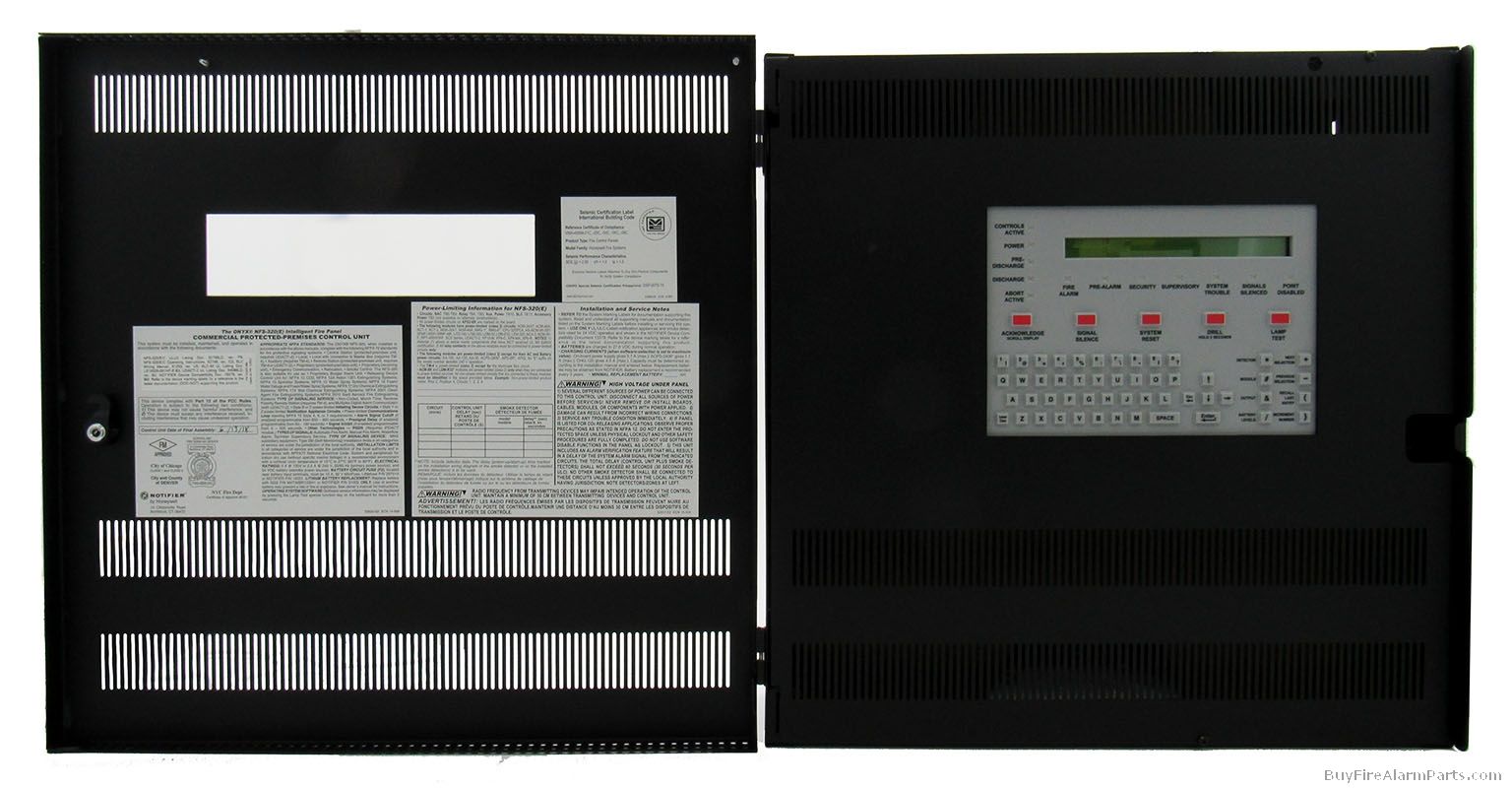 Notifier NFS-320 (Intelligent FACP) in Cabinet