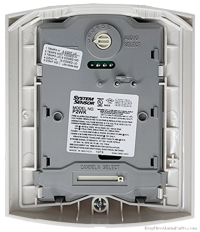 System Sensor SpectrAlert Advance P2WK Horn Strobe (White)