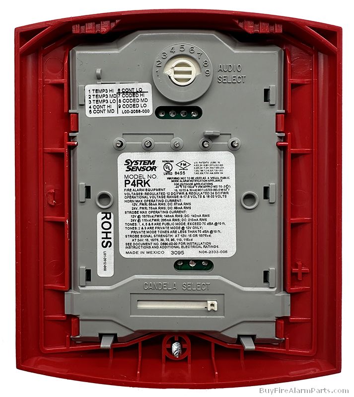 System Sensor P4RK Multi Candela Outdoor Horn/Strobe Red