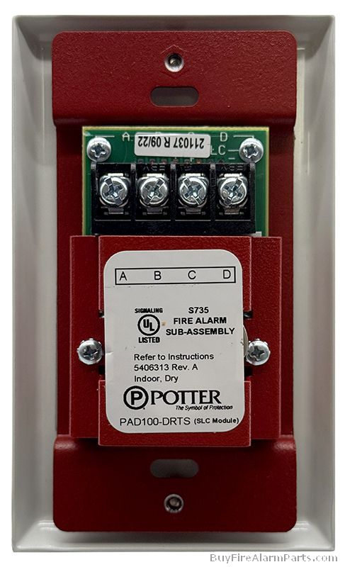 Potter PAD100-DRTS Duct Remote Test Switch