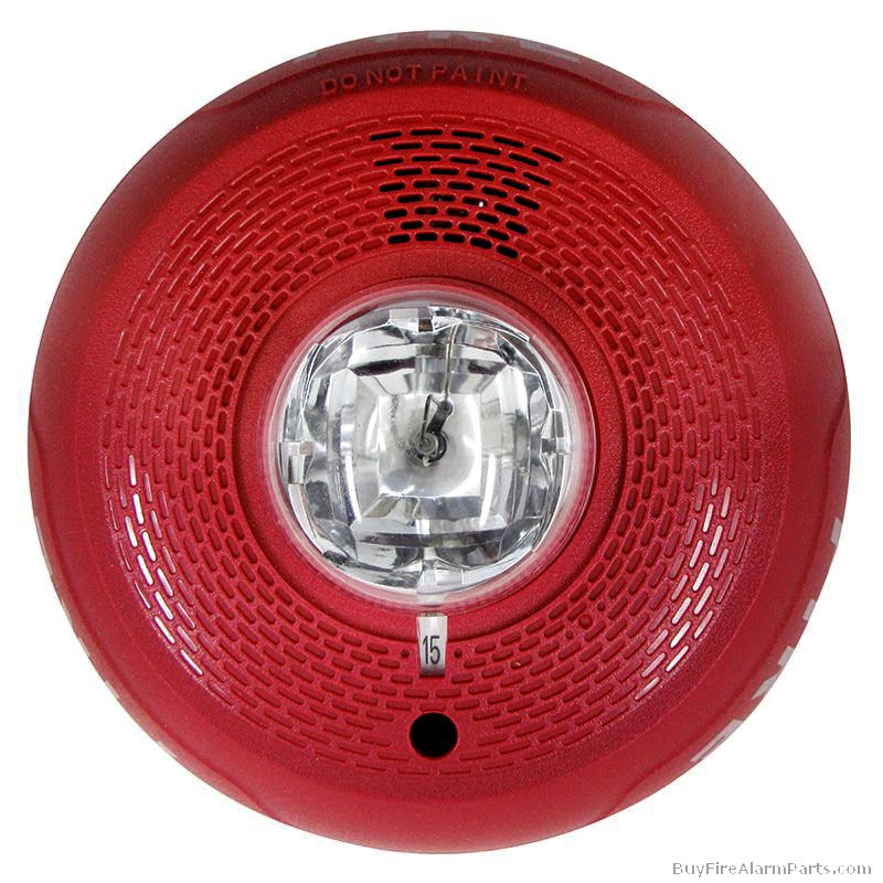 System Sensor PC2RL-BP10 Red Ceiling Mount Horn Strobe (Bulk Pack 10 pcs)