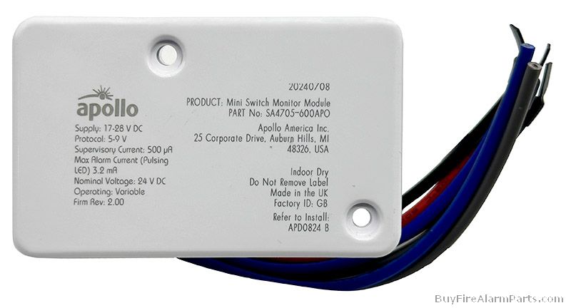 Apollo SA4705-600APO Soteria UL Mini Switch Monitor Module