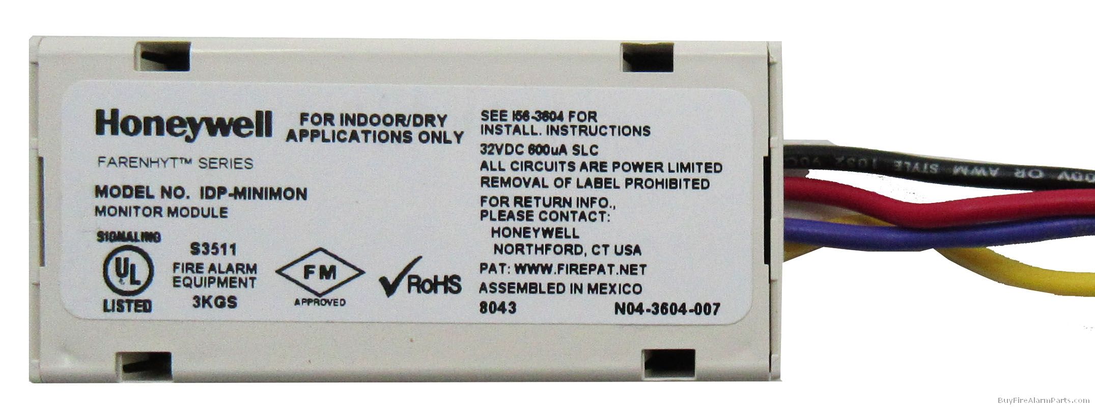 Silent Knight IDP-Minimon Mini Input Module