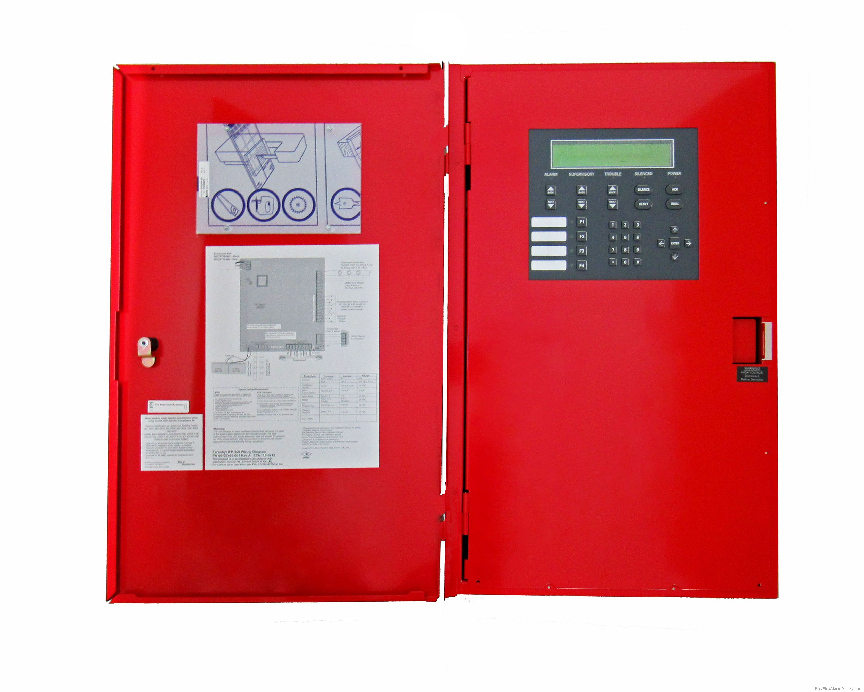 Silent Knight IFP-300 (Intelligent Addressable FACP, Red Cabinet)